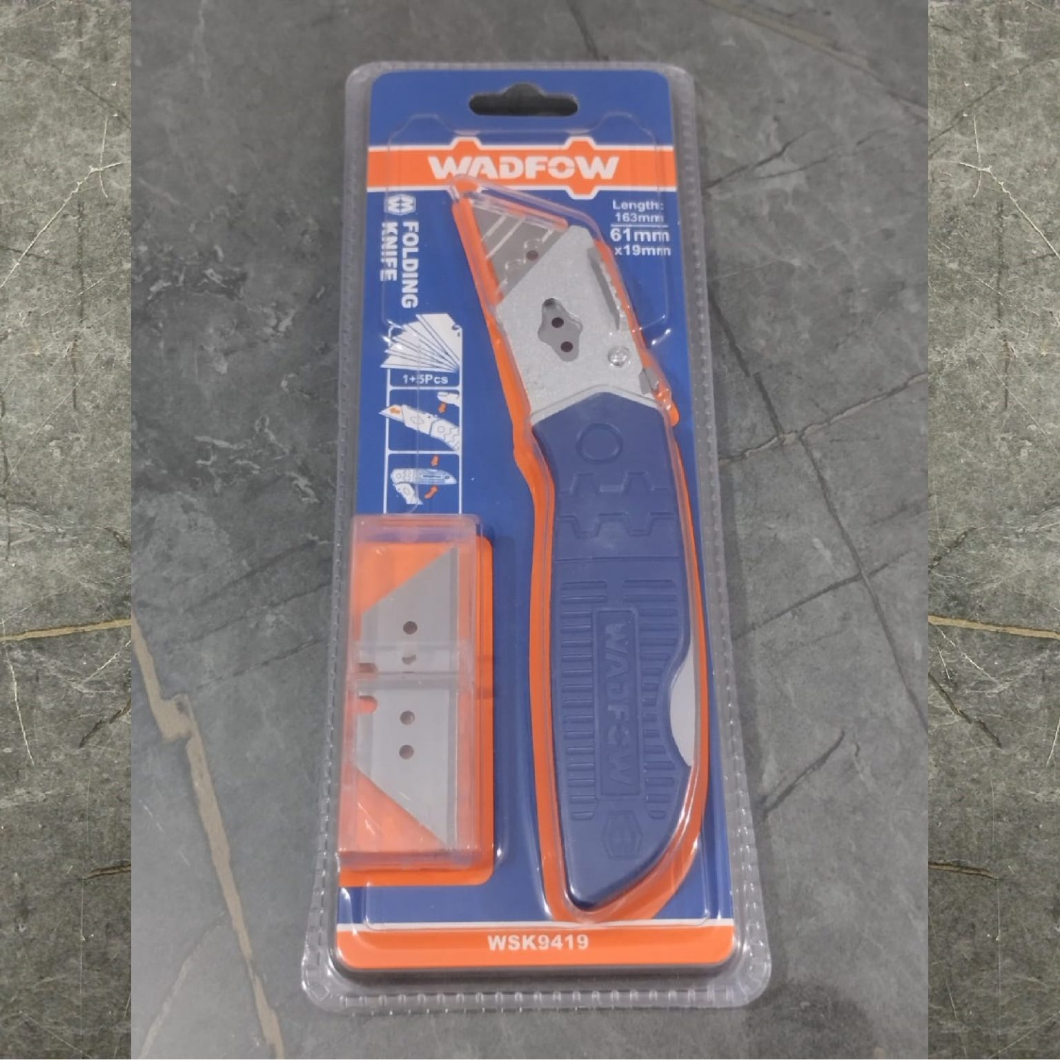 WADFOW WSK9419 Folding Knife (with extra 5 blades) – Asian Tools Center
